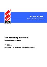 Fire resisting ductwork - tested to BS 476 Part 24. 3rd edition. Volume ...