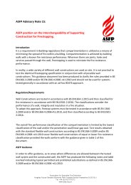 ASFP position on the interchangeability of supporting construction for ...