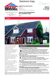 Anglian Windows Ltd. Anglian PVC-U window system. Third issue - The ...
