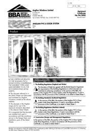 Anglian Windows Limited. Anglian PVC-u door system. Second issue - The ...
