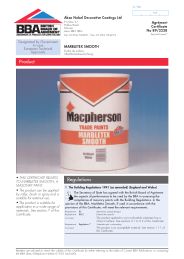 Akzo Nobel Decorative Coatings Ltd. Marbletex smooth. Second issue - The Construction ...