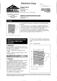 Polypipe Civils Ltd. Ridgigully Polyethylene Road Gullies. 4th issue ...