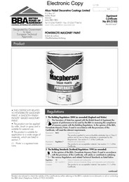 Akzo Nobel Decorative Coatings Limited. Masonry paint. Powerkote ...