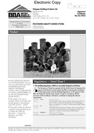 Polypipe Building Products Ltd. Polysewer gravity sewer system - The ...