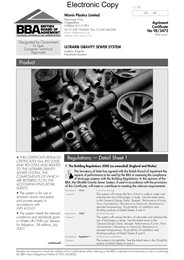 Wavin Plastics Limited. Ultrarib gravity sewer system. 3rd issue - The ...