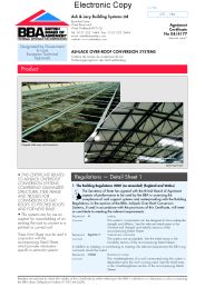 Ash and Lacy Building Systems Ltd. Ashjack over-roof conversion systems ...
