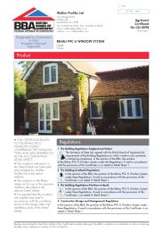 Walker Profiles Ltd. Rehau PVC-u window system. 3rd issue - The ...