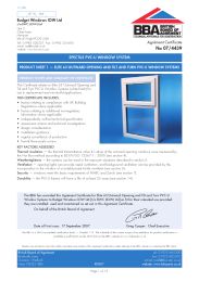 Budget Windows IOW Ltd. Spectus PVC-u window system - The Construction ...