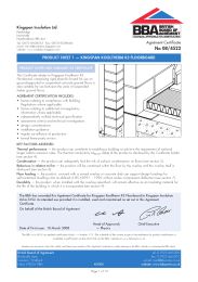 Kingspan Insulation Ltd. Kingspan Kooltherm K3 floorboard - The ...