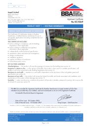 Icopal Limited. Product sheet 1 - Rootbar membranes. 2nd issue - The ...