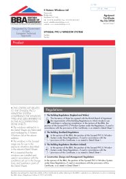 S Notaro Windows Ltd. Synseal PVC-U window system. 2nd issue - The ...