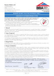 Quantum Windows Ltd. Enhanced security to BS 7950 for Product sheet 1 ...
