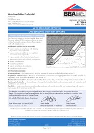 White Cross Rubber Products Ltd. White Cross roof coverings. Unisheet ...