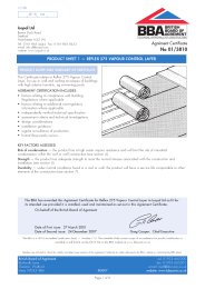 Icopal Ltd. Product sheet 1 - Reflex 275 vapour control layer. 2nd ...