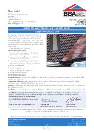 Klober Limited. Klober GRP valley trough and flashings range. Klober ...