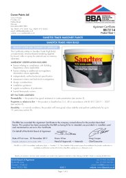 Crown Paints Ltd. Sandtex Trade masonry paints. Sandtex Trade High ...