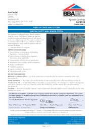 SureCav Ltd. SureCav cavity wall system. SureCav cavity wall spacer ...