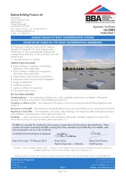 Radmat Building Products Ltd. Radmat single-ply roof waterproofing ...