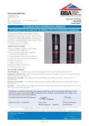 Technonicol Italia S.R.L. Scutumplast roof waterproofing membranes ...