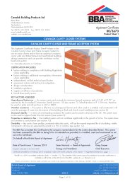Cavalok Building Products Ltd. Cavalok cavity closer systems. Cavalok ...