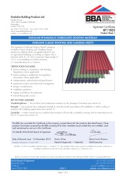 Onduline Building Products Ltd. Onduline bituminous corrugated roofing ...