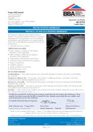 Protan (UK) Limited. Protan roofing membranes. Protan G, GX and EX-A roofing membranes. Product ...