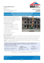 Visqueen Building Products. Zedex high performance damp-proofing system ...