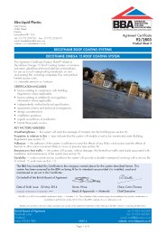 Sika Liquid Plastics. Decothane roof coating systems. Decothane Omega ...