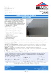 Fosroc Limited. Proofex waterproofing membranes. Proofex 3000MR ...