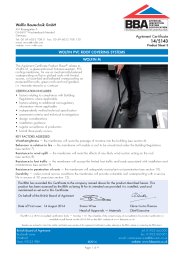 Wolfin Bautechnik GmbH. Wolfin PVC roof covering systems. Wolfin M ...