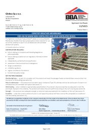 Globau Sp.z.o.o. Corotop breather membranes. For use in warm non ...