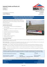 Industrial Textiles and Plastics Ltd. Powerlon UltraPerm breather ...