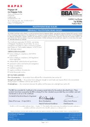 Polypipe Ltd t/a Polypipe Civils. Polyethylene road gullies. Ridgigully ...