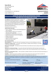 Fatra UK Ltd. Fatra hot liquid-applied waterproofing systems. FHM-500R ...