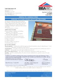 Trade Fabrications Ltd. Eurocell PVC-U window systems. Eurologik 70 ...