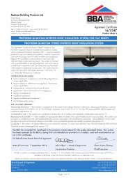 Radmat Building Products Ltd. Protherm quantum inverted roof insulation system for flat roofs ...