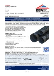 Condron Concrete LTD. Condron Concrete twinwall drainage system ...