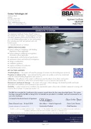 Centaur Technologies Ltd. Centech PU roofing systems. Centech PU 10 ...