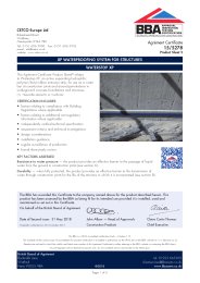 CETCO Europe Ltd. XP waterproofing system for structures. Waterstop XP ...