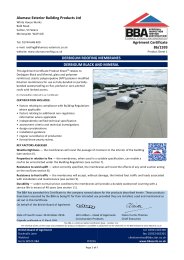 Alumasc Exterior Building Products Ltd. Derbigum roofing membranes. Derbigum Black and Mineral ...