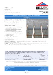 CETCO Europe Ltd. Bentonite waterproofing system for structures ...