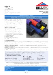 Polypipe Ltd t/a Polypipe Civils. Ridgiduct ducting system. Ridgiduct ...