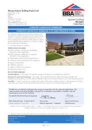 Alumasc Exterior Building Products Ltd. Hydrotech monolithic membranes ...