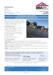 Sika Liquid Plastics. Decothane roof coating systems. Decothane Beta 10 ...