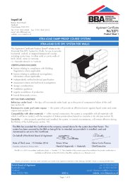 Icopal Ltd. Xtra-load damp-proof course systems. Xtra-load elite DPC ...