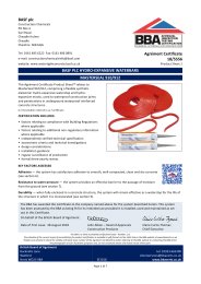 BASF PLC. BASF PLC hydro-expansive waterbars. Masterseal 910/912 ...