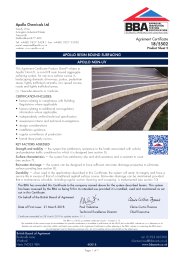 Apollo Chemicals Ltd. Apollo resin bound surfacing. Apollo non-UV ...