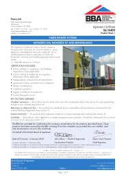 Parex Ltd. Parex Render Systems. Monorex GM, Monorex GF and Monoblanco ...