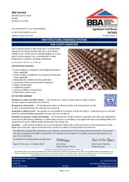 RIW Limited. RIW structural drainage systems. RIW cavity drain R20 ...