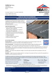 Globau Sp.z.o.o. Corotop breather membranes. For use in cold non ...